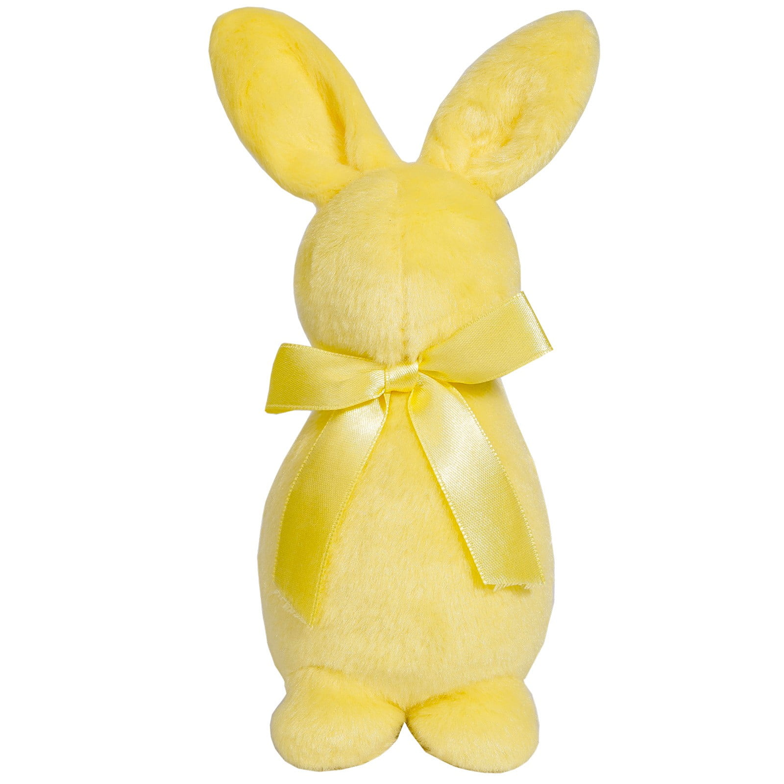 ZHAOENG Easter Decorations Flocked Bunnies Figurine with Bow tie 8.8 ...