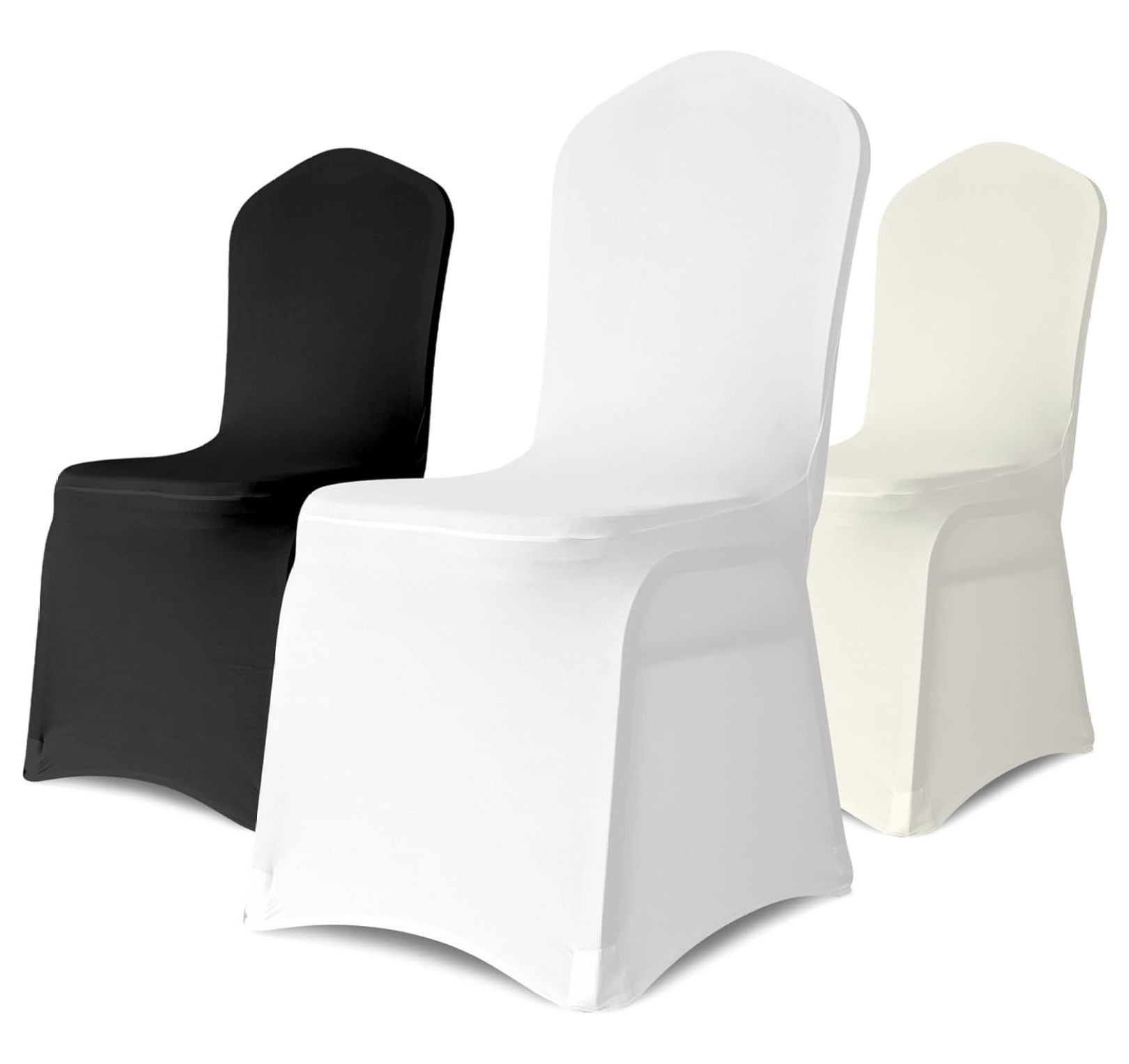 ZHAOTONG 100 PCS White Multifunctional Stretch Chair Cover Protece The ...