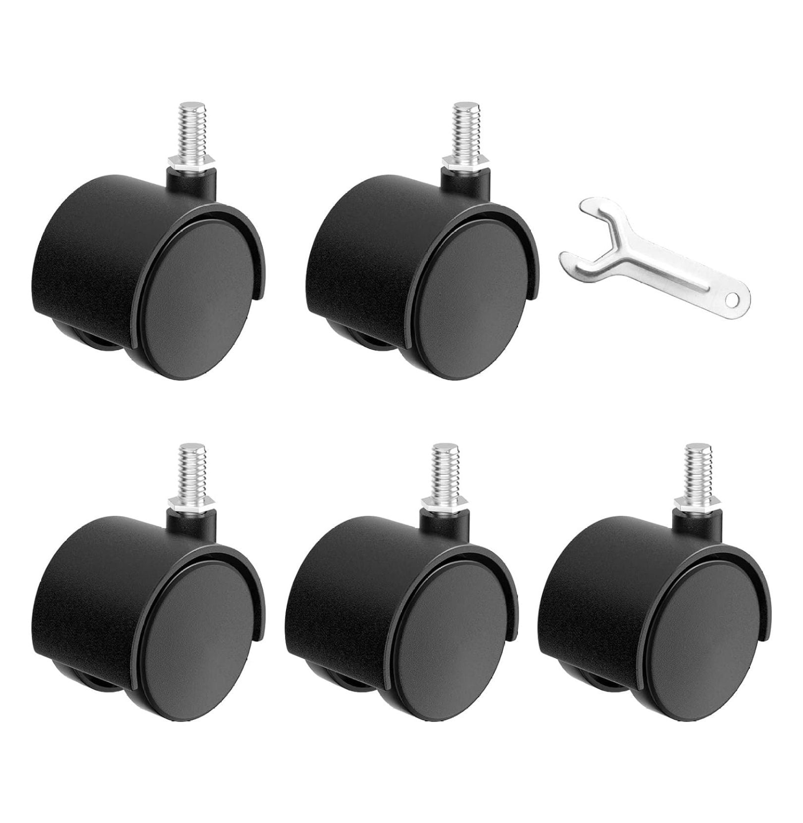 ZHAOTONG 5 PCS 2 Inch Nylon Plastic Replacement Casters Rotating ...