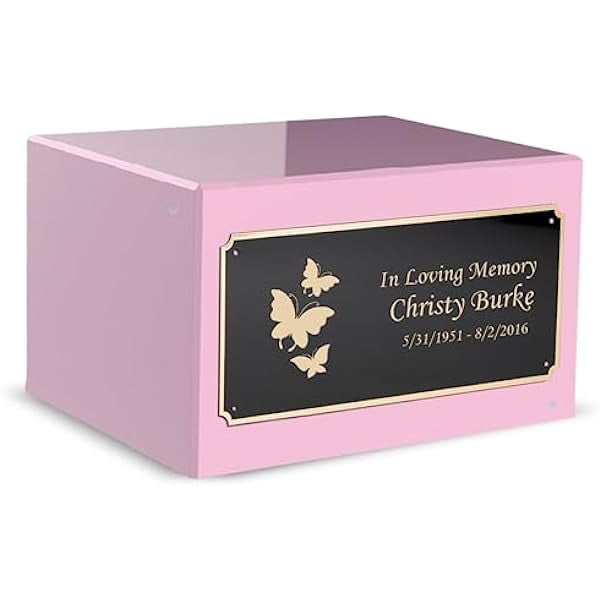 ZHAOTONG Custom Engraved Heritage Light Pink Adult Cremation Urn ...