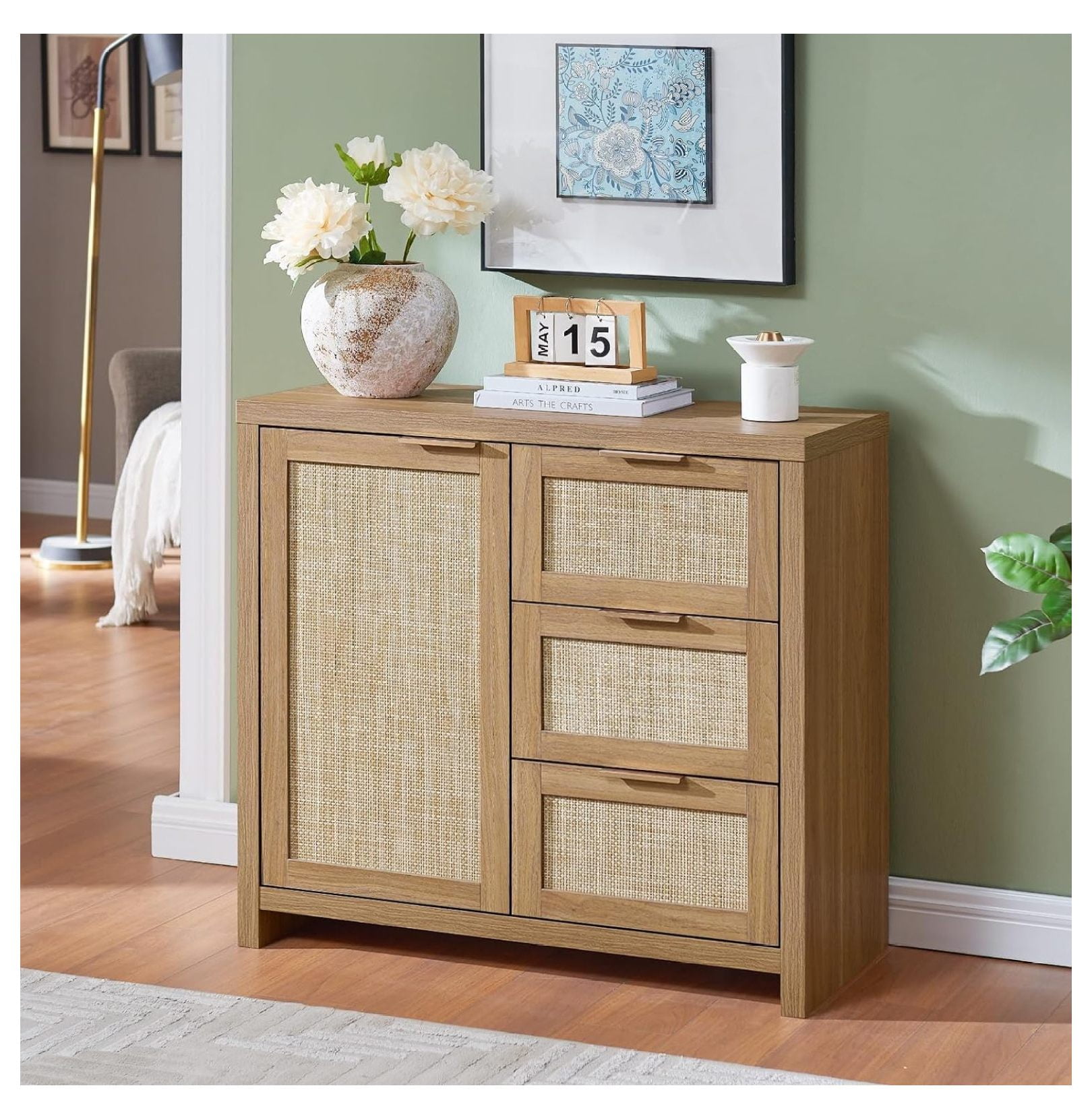 Zhaotong Hampstead 3 Drawer Storage Cabinet Accent Storage Cabinet With