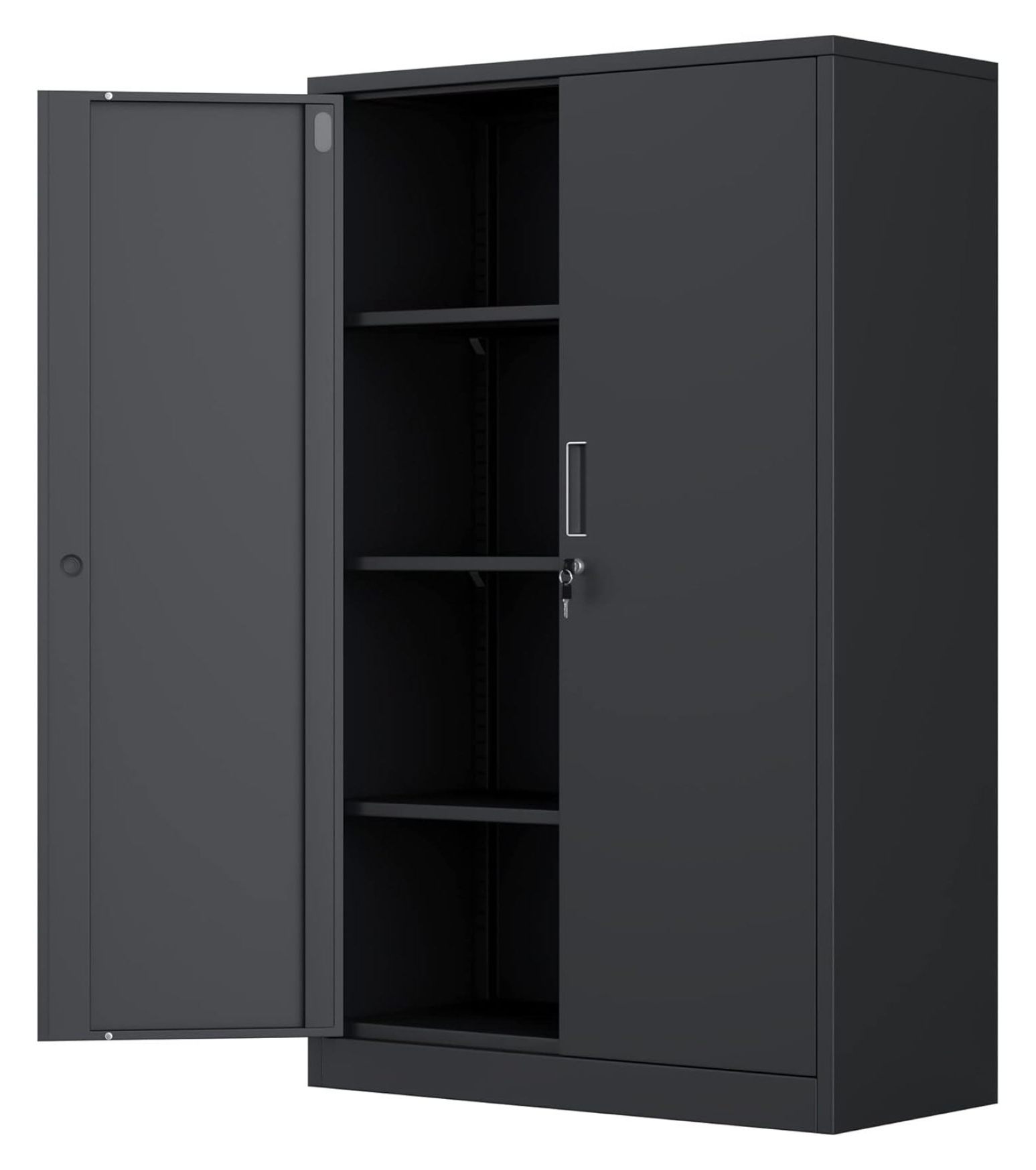 ZHAOTONG Metal Storage Cabinet with Locking Doors and 3 Adjustable ...