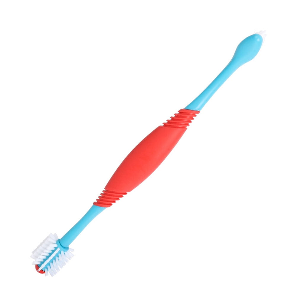 FRCOLOR Blue Dual-head Pet Toothbrush for Small Dogs and Cats with ...