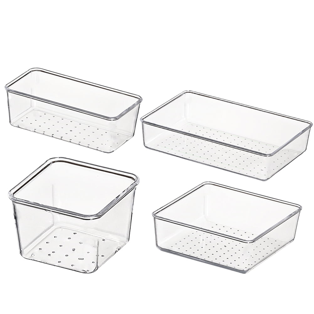 ZHAOYIQ Clear Plastic Drawer Dividers for Makeup, Office, Bathroom ...