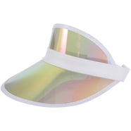 Clear Red Plastic Dealer's Visor Party Accessory (1 count) - Walmart.com