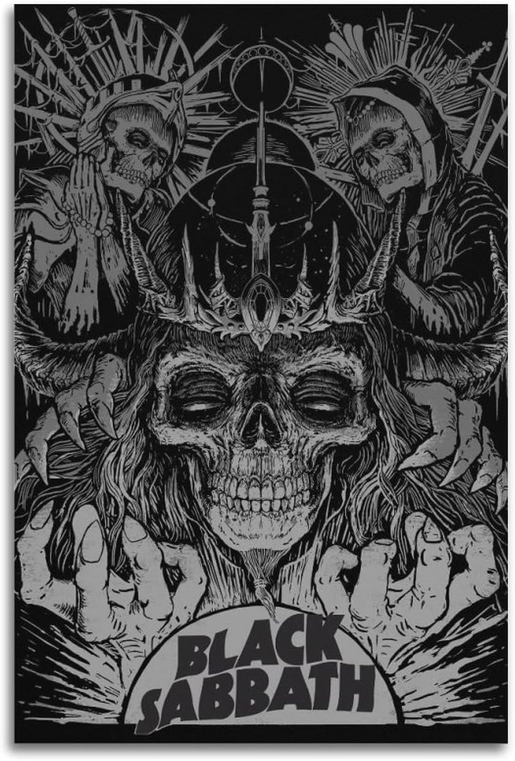 ZHAOYZZY Band Poster Black Sabbath Poster Vintage Music Poster Cool ...