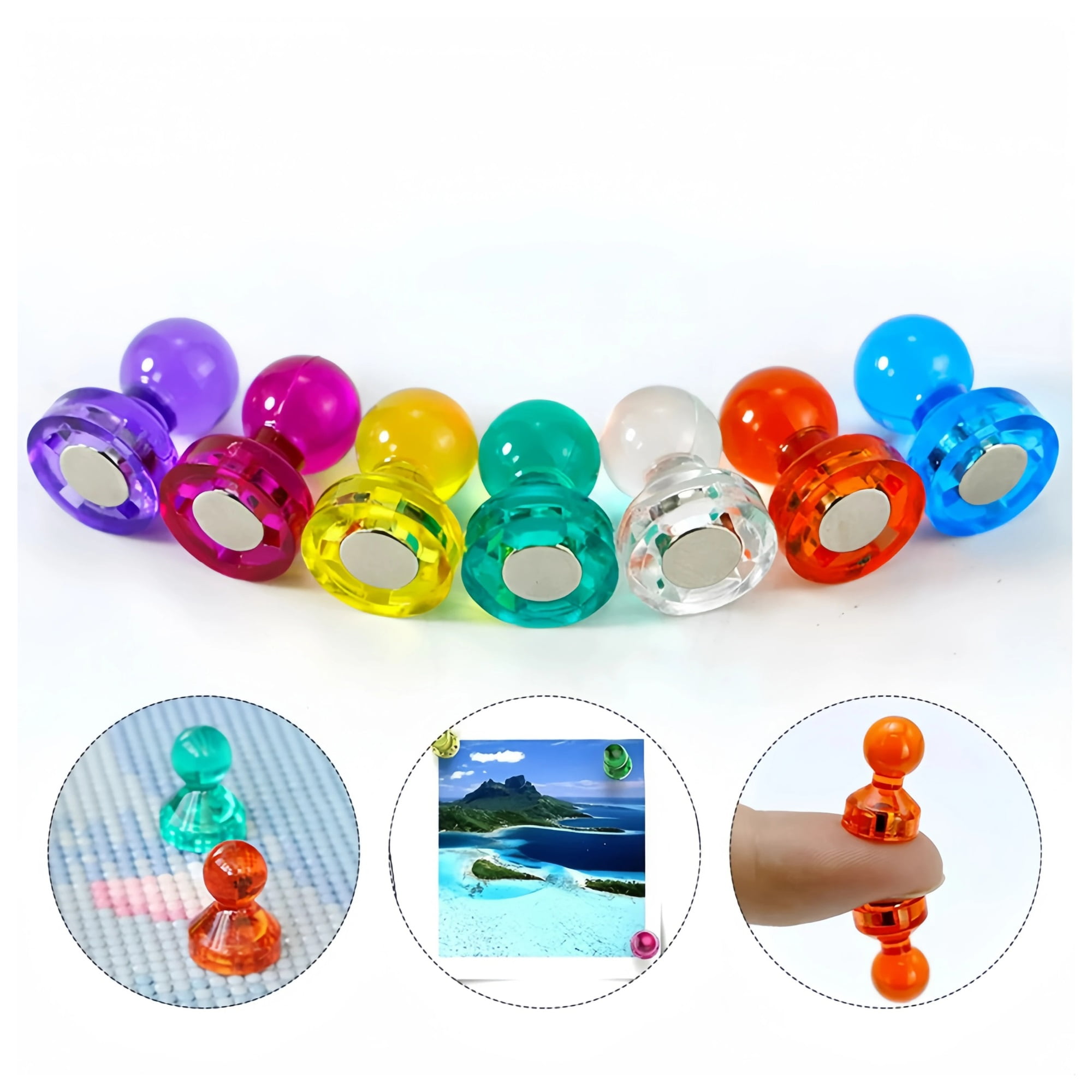 ZHAnyao Neodymium Magnet for Fridge, Magnetic Push Pin, Perfect Magnet ...