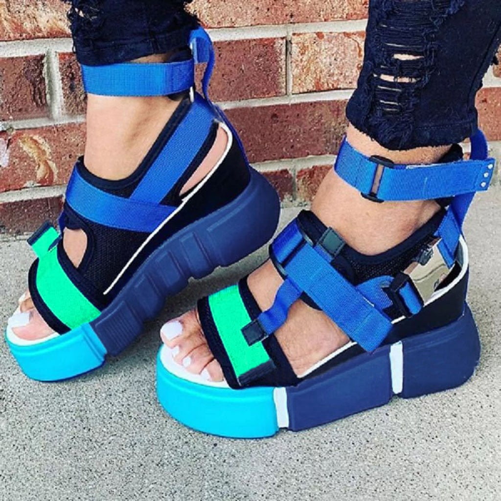 ZHELIYO Women's sandals Womens Open Toe Platform Casual Shoes Wedge ...