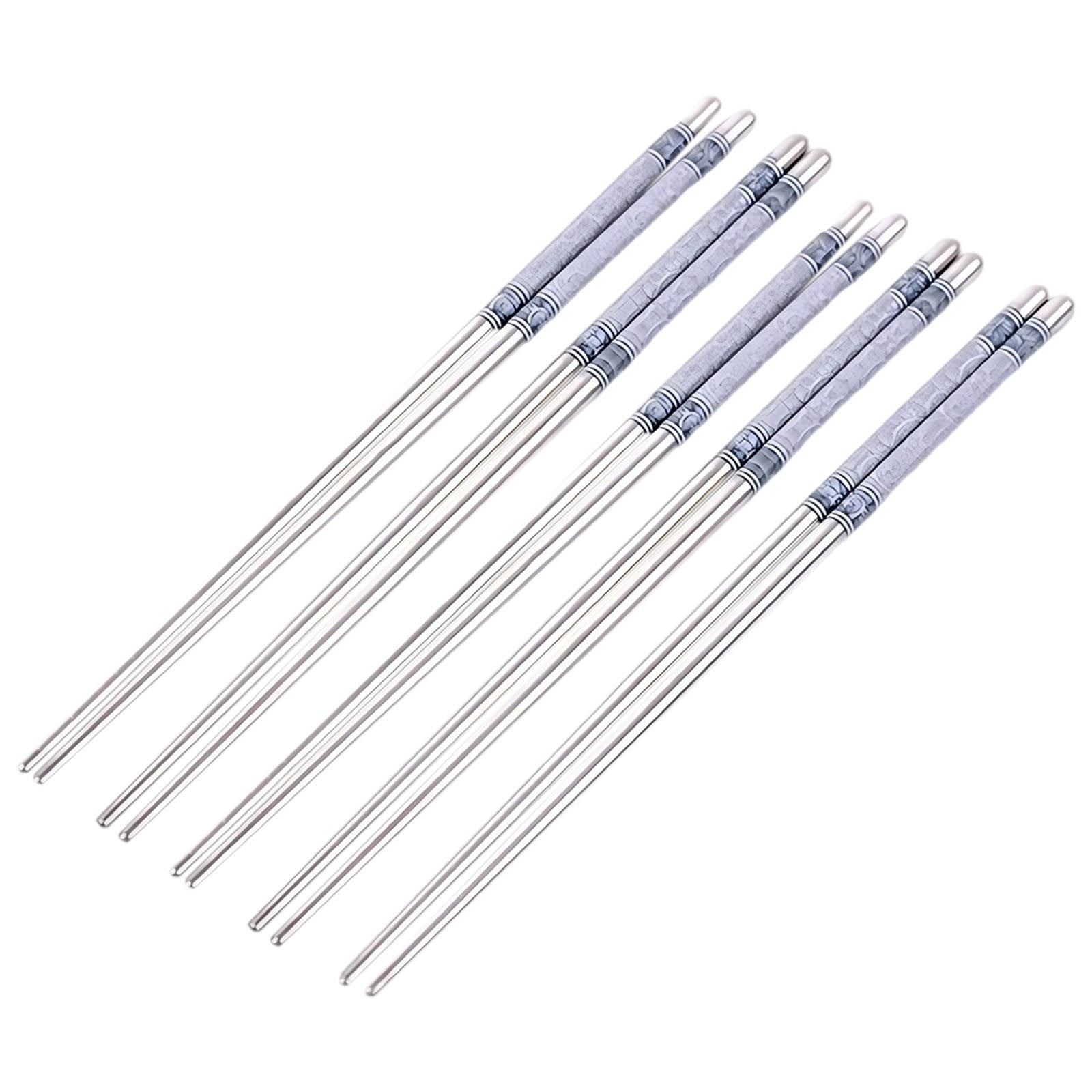 ZHENFA 2026 New 5 Pairs Stick Porcelain Pattern Anti Stylish Stainless ...