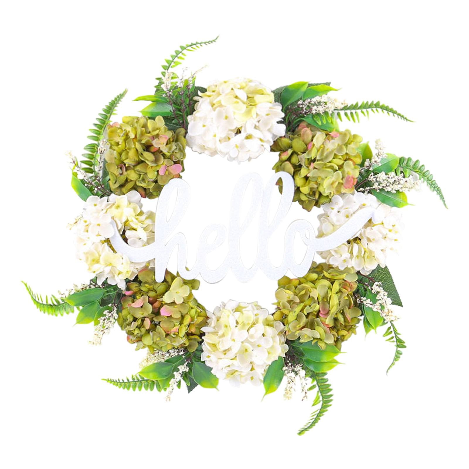 ZHENFA 2026 New Hydrangea Wreaths Decor Front Door Flowers Window ...