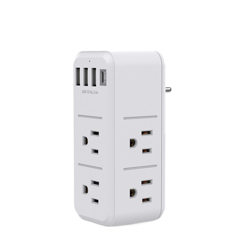 ZHENGWEI Power Board With Rotating Plug, 6 Sockets, And 4 USB Ports ...