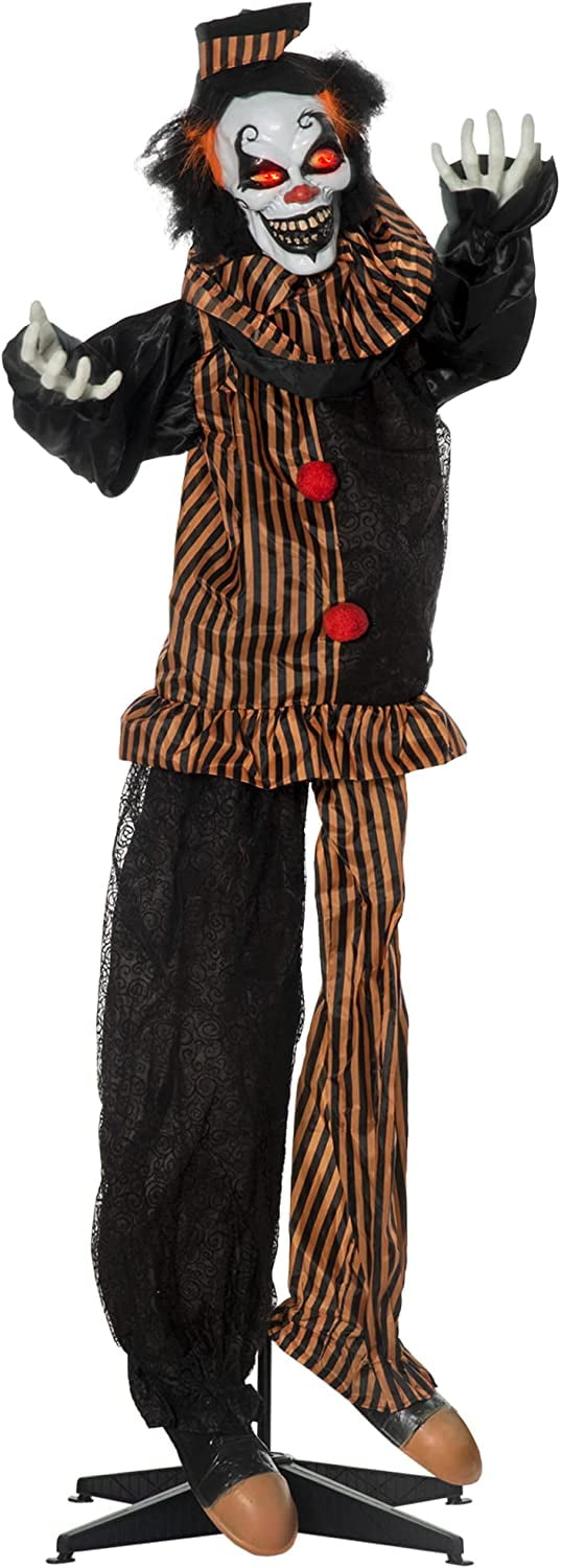 ZHENGXIAO 67" Life Size Outdoor Halloween Decorations Talking Circus ...