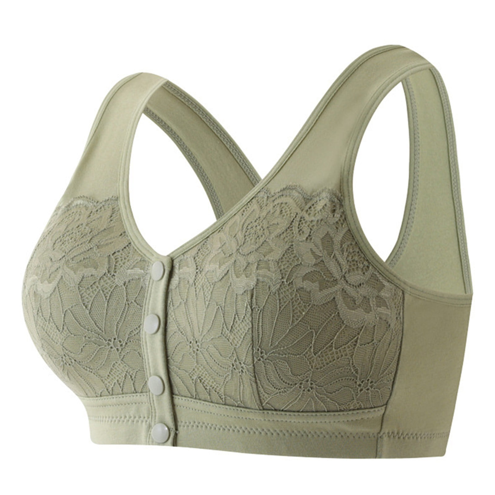 ZHENHONG Bras for Women 3 Pack Front Closure Cozy Bras Daisy Bras for Older Women Wire Front ...