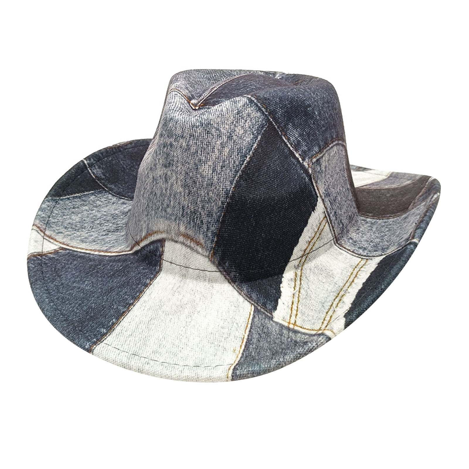 ZHENHONG Cowboy Hats for Women and Men Western Cowboy Hat For Women Man Wide Brim Cowboy Hat For ...
