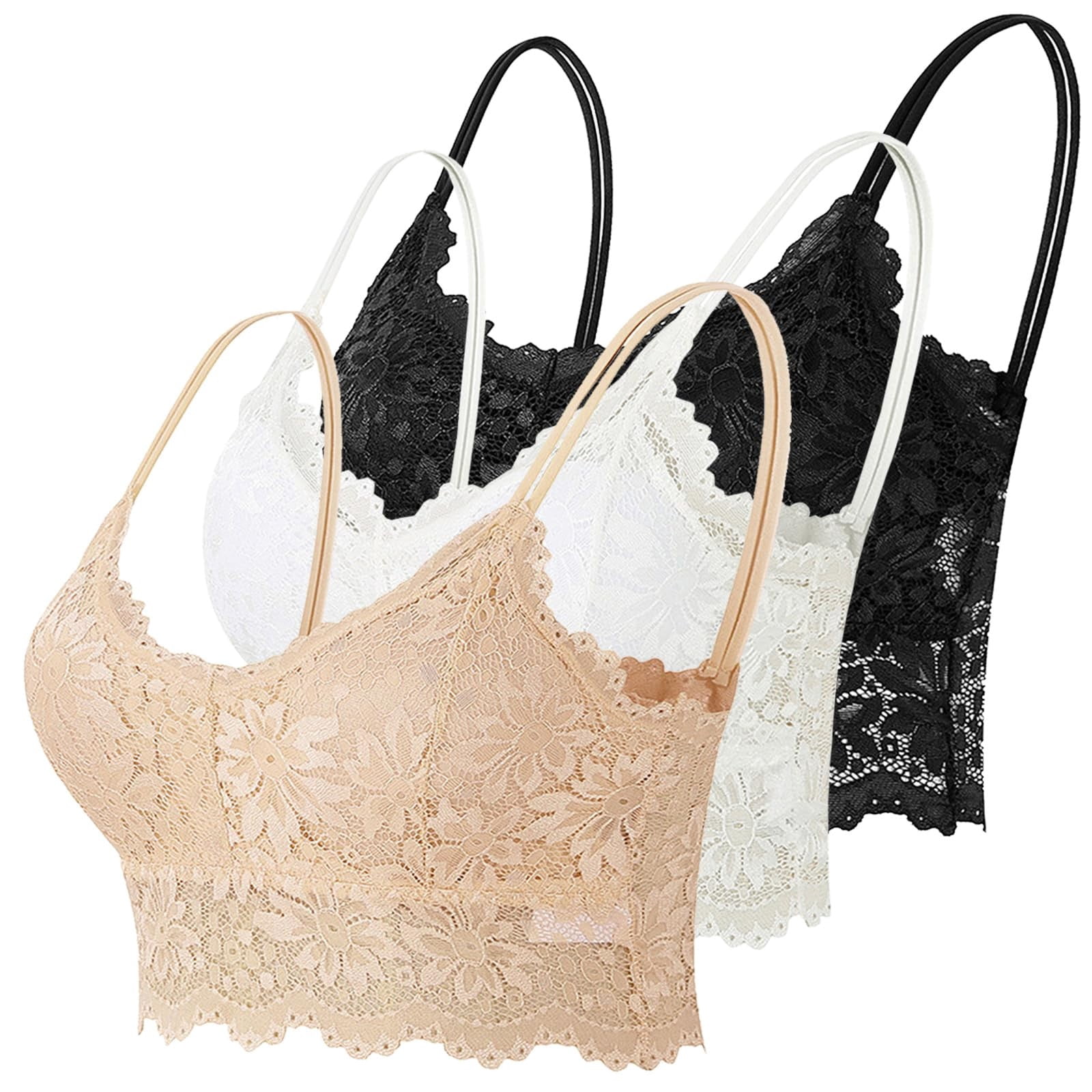 ZHENHONG Stretch Strapless 1 Piece Bra Summer Bandeau Bra Plus Size ...