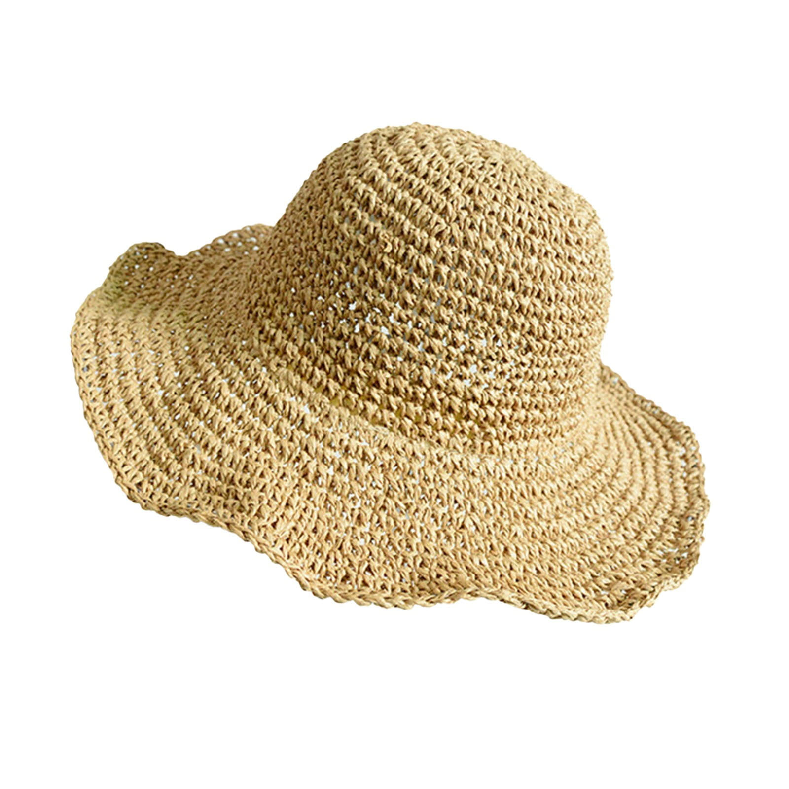 ZHENHONG Sun Hats for Women Handmade Hollow Straw Hat Cowboy Hat With ...