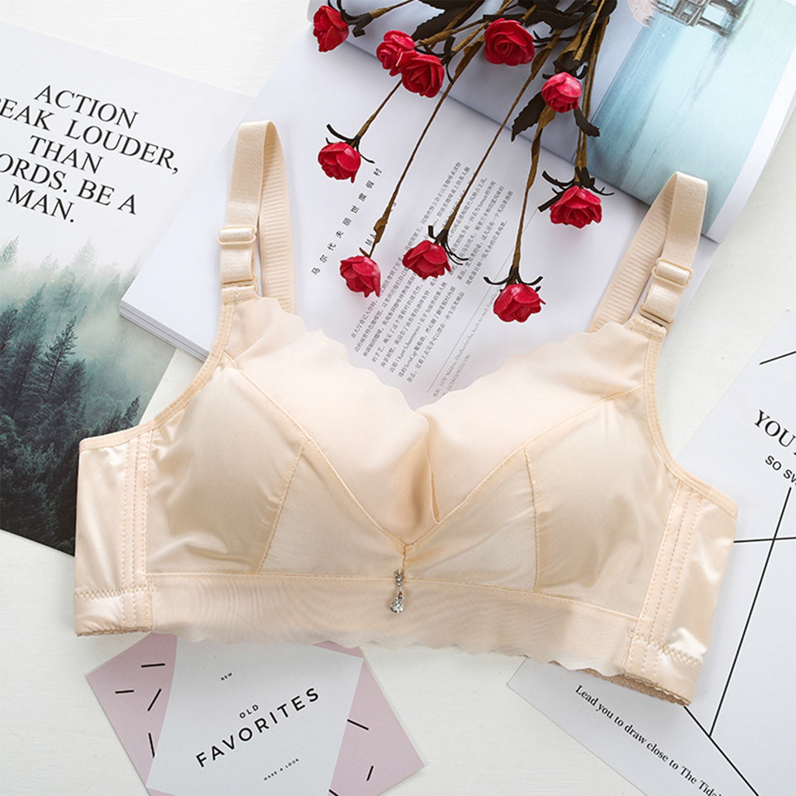 ZHENHONG Thin Breathable Underwear for Women with Small Chest and Flat ...