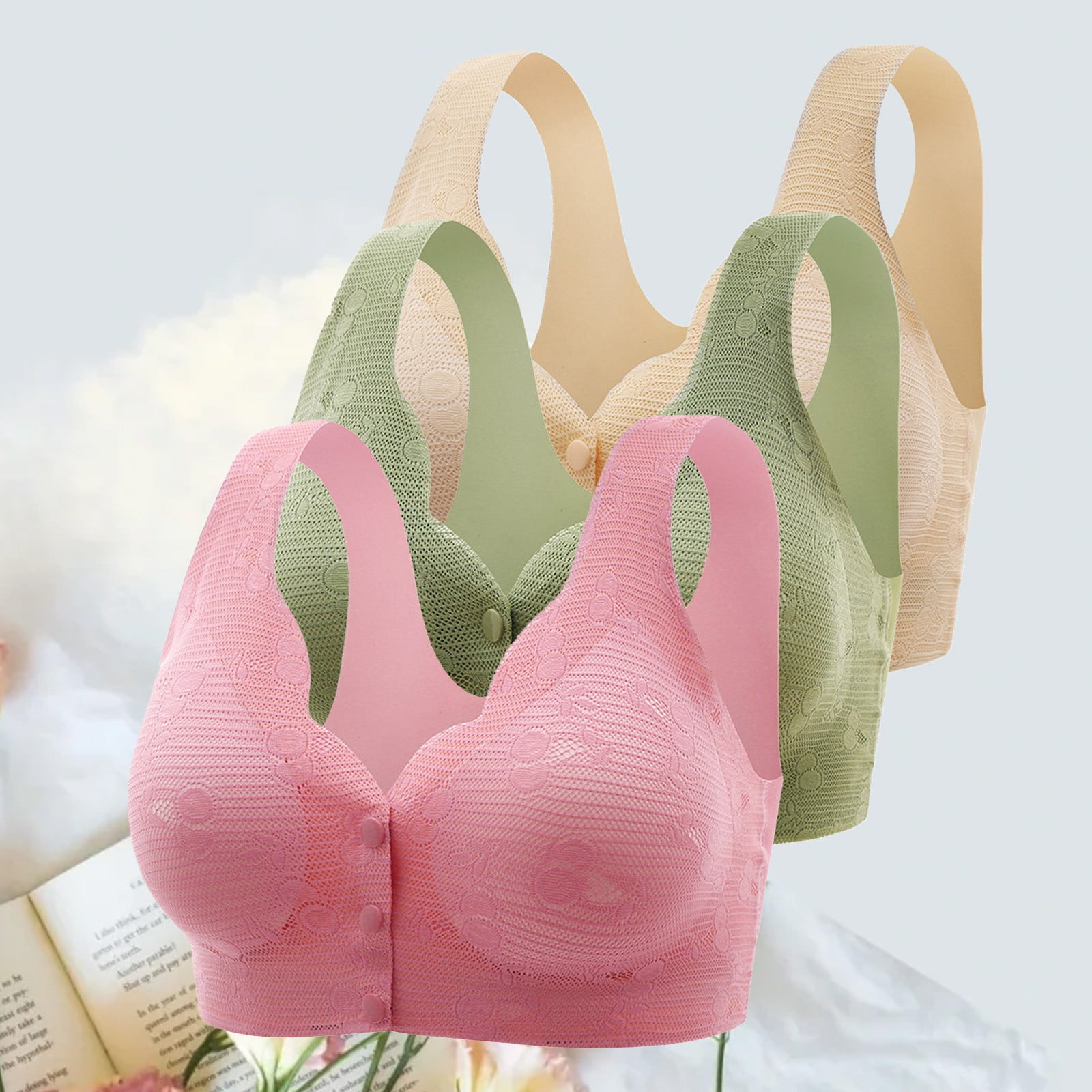 ZHENHONG Thin Breathable Underwear for Women with Small Chest and Flat ...