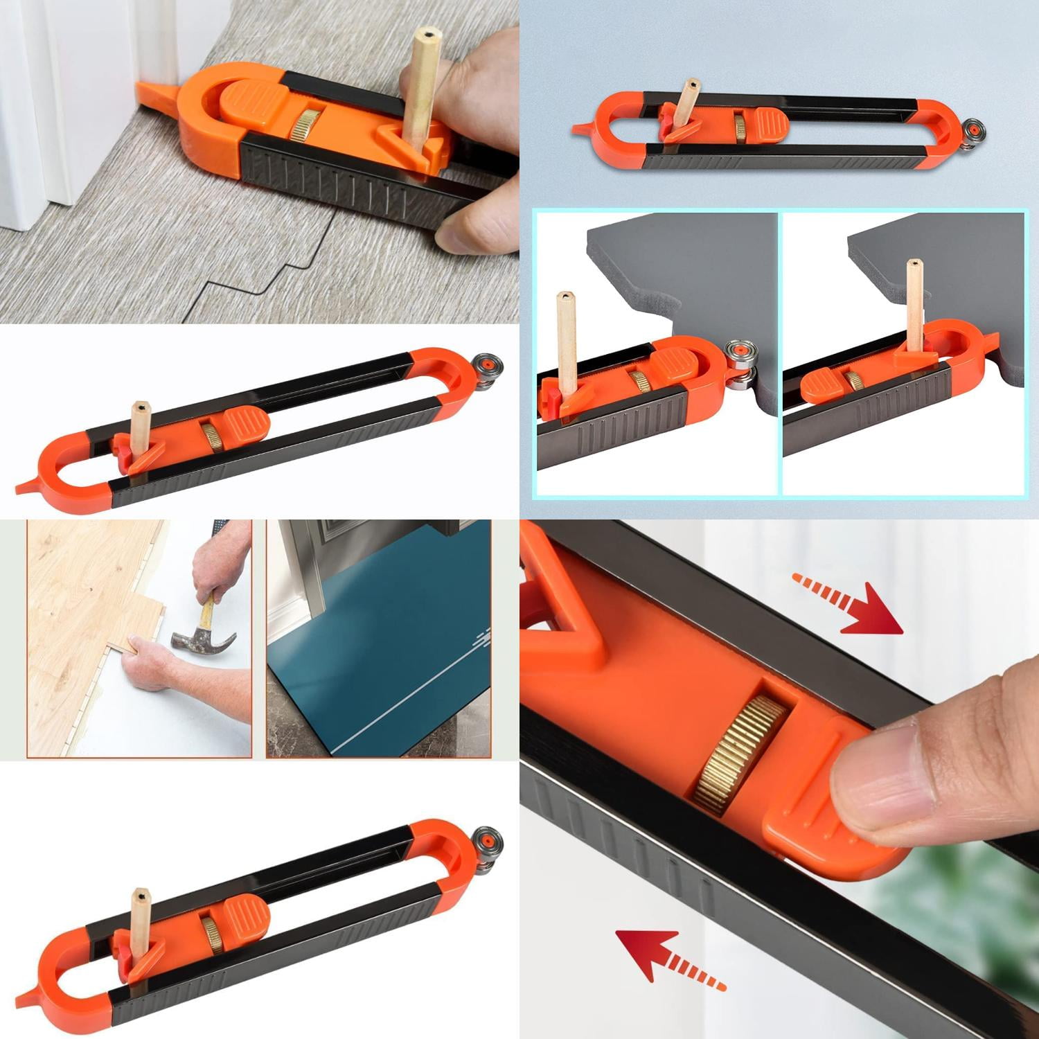 ZHENJUNW 1 Pack of Lockable GOZWELL Precise Contour Profile Duplicator ...