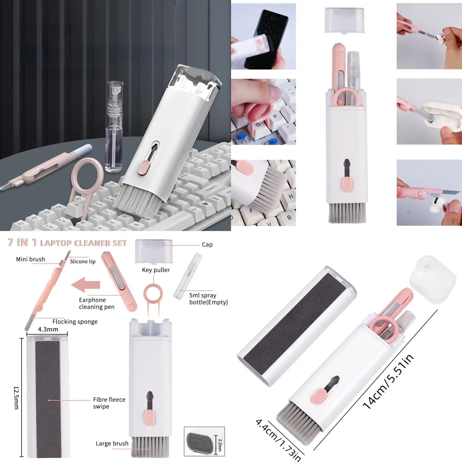 ZHENJUNW Must-Have Essential Computer Keyboard Cleaning Brush Kit Set ...