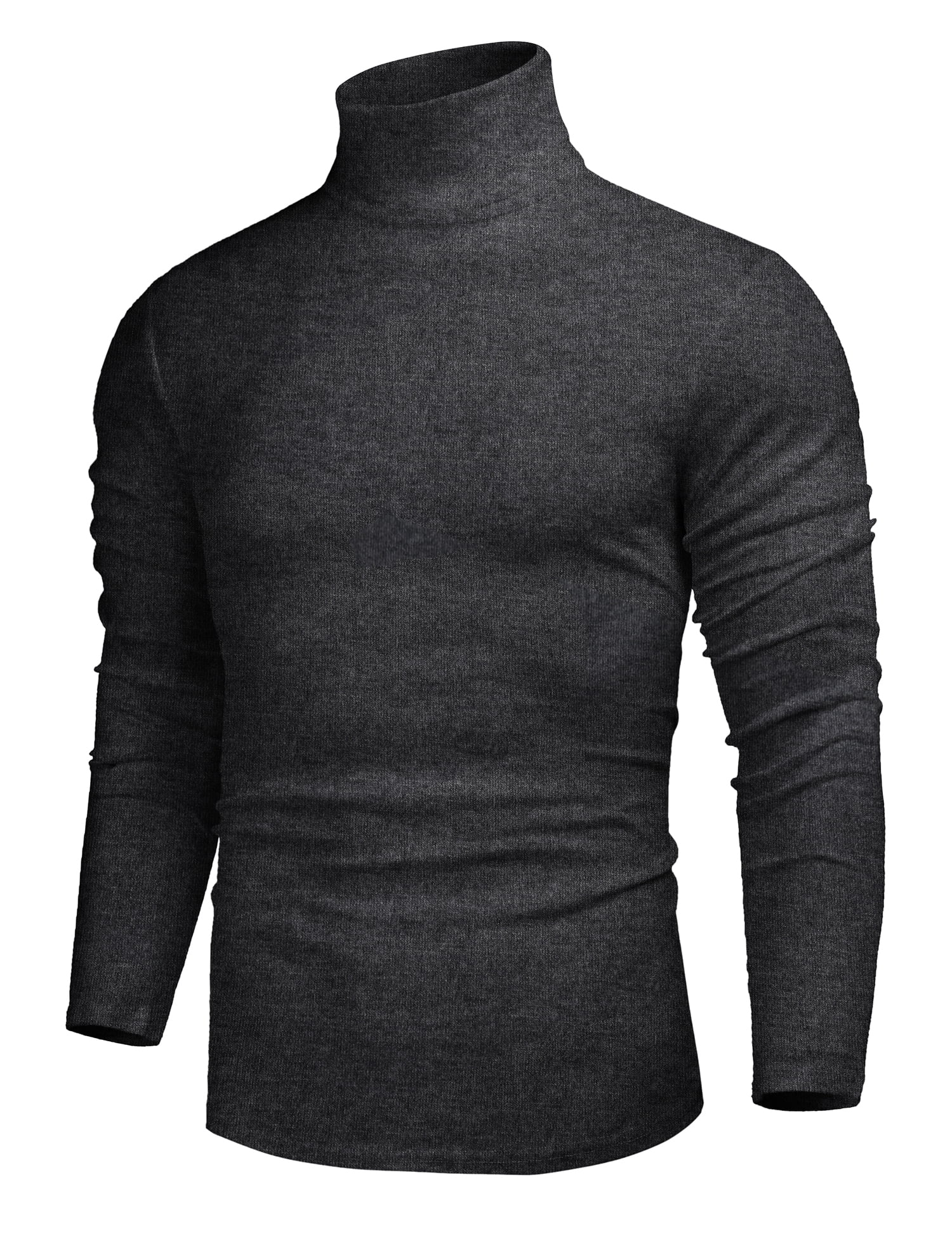 ZHENWEI Men's Casual Slim Fit Basic Tops Knitted Thermal Turtleneck ...