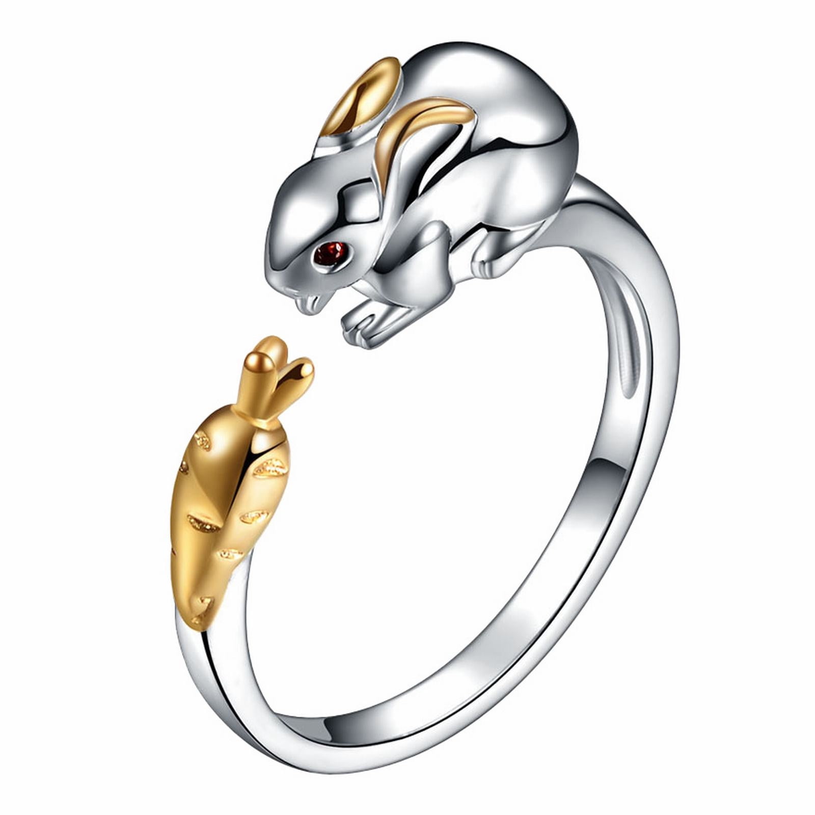ZHENYANGli Bunny Ring Female Mascot s for Friends Rings A for Mom and ...