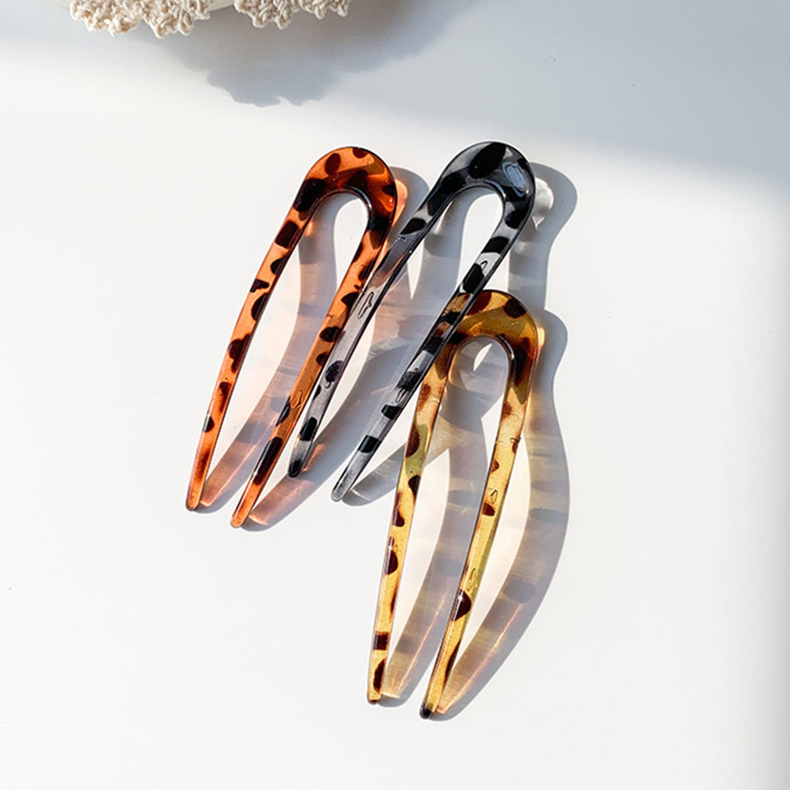 ZHENYANGli French Hair forks U Shape Updo Hair Pins Clips for Thin ...