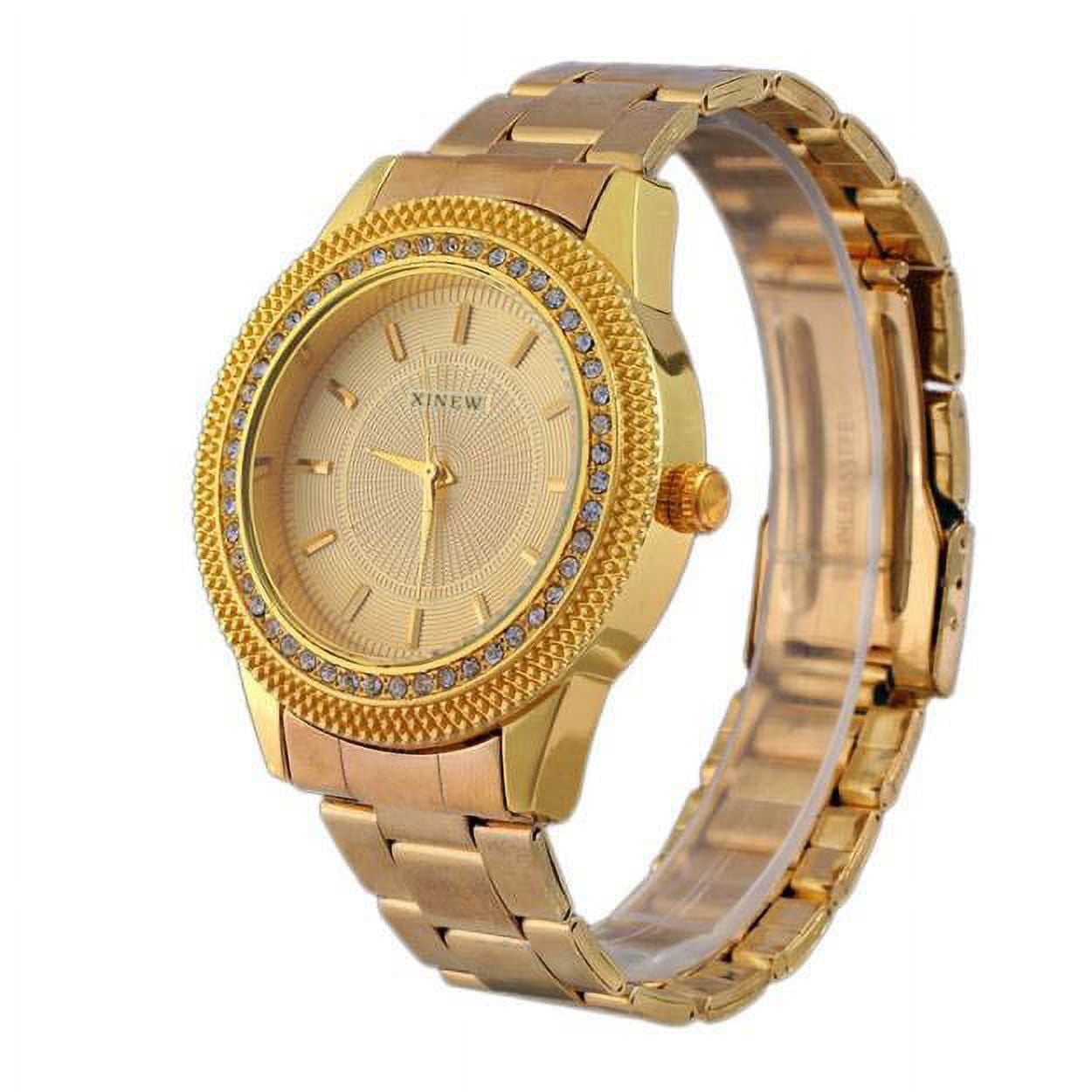 ZHENYANGli Watch Gold Analog Watches Steel Dial Quartz Wrist Mens Men's ...