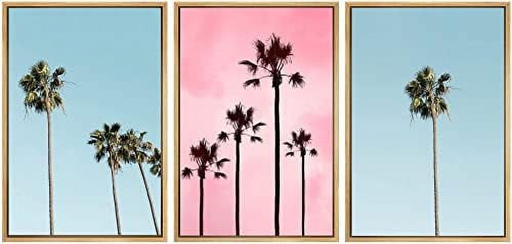 ZHENYING 3 Piece Framed Canvas Wall Art Palm Tree Canvas Prints Home ...