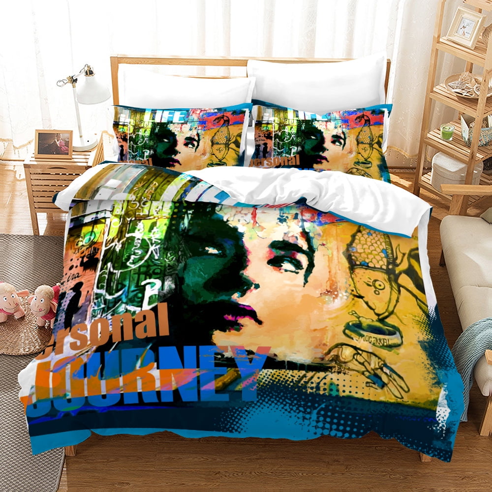 ZHH Hip-hop Graffiti Style Bedding Set, Modern Street Art Decor for ...