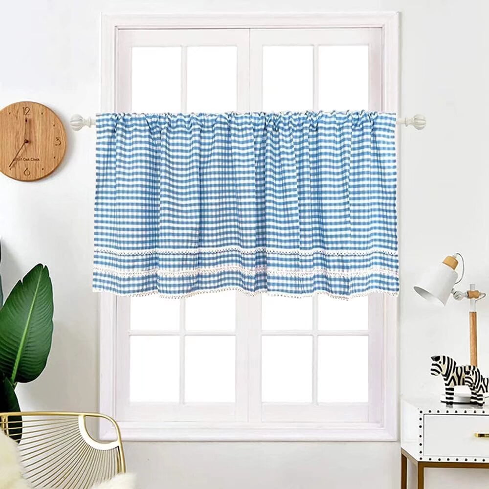 ZHH Window Valance Handmade Embroidered lace Park Cafe Curtain Short ...