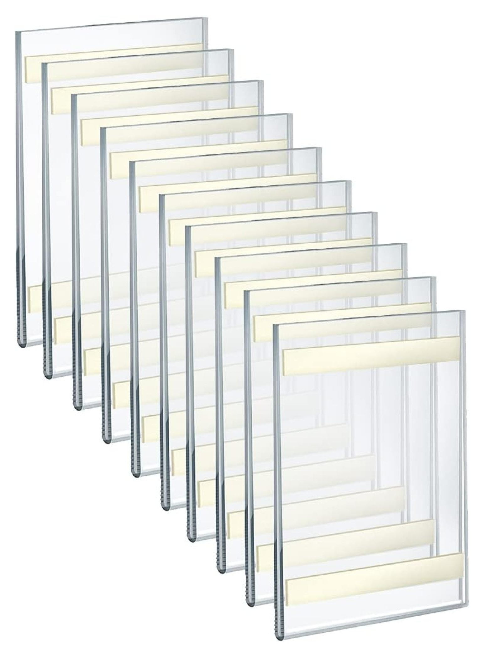 ZHI-22 122027 Self Adhesive Clear Wall Sign Holder Frame 5" W x 7" H ...