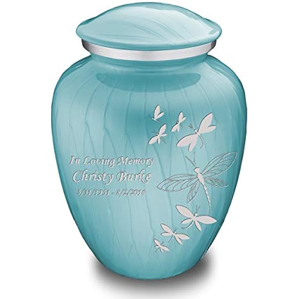 ZHI-22 Embrace Personalized Dragonflies Adult Cremation Urn with Custom ...