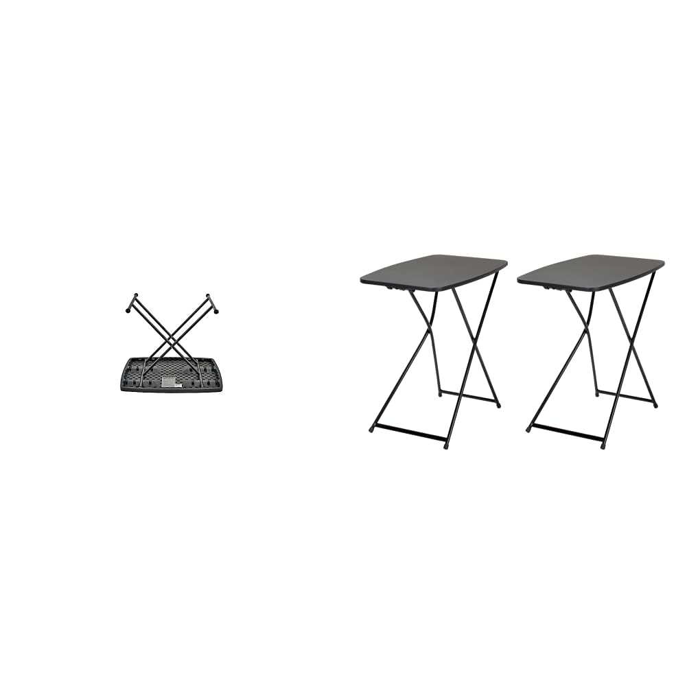 ZHIBO 2-Pack Personal Folding Table Set, Heavy Duty Adjustable Height Multi-Purpose Utility ...