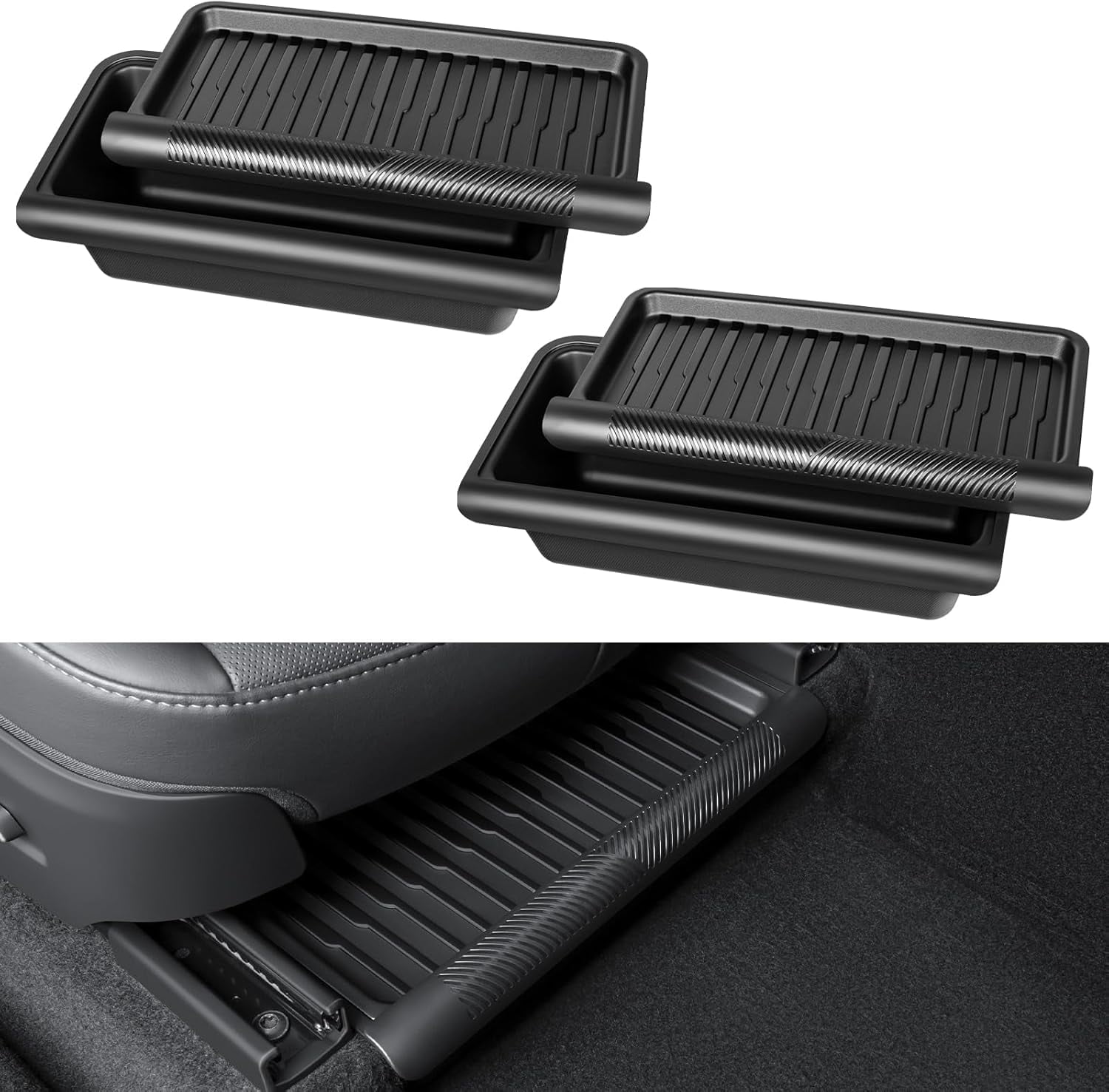 ZHIBO 2-Pack Underseat Storage Box for 2026 Tesla Model Y Juniper ...
