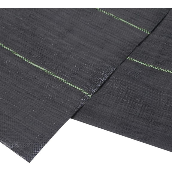 ZHICHUN 6x16 FT PP Woven Weed Barrier Fabric Landscape Garden Mat With ...