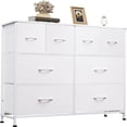 ZHICHUN Dark Grey 8 Drawers Fabric Dresser Wide Storage Chest of ...