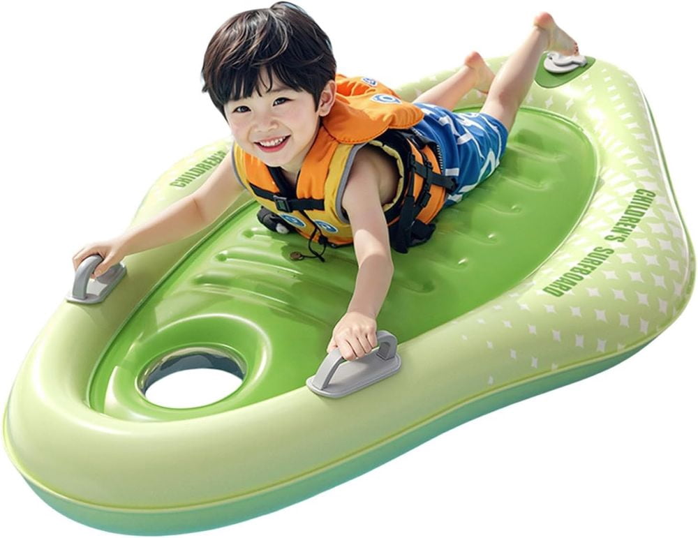 ZHICHUN Green Inflatable Surfboard Float Built In Pump Swimming ...