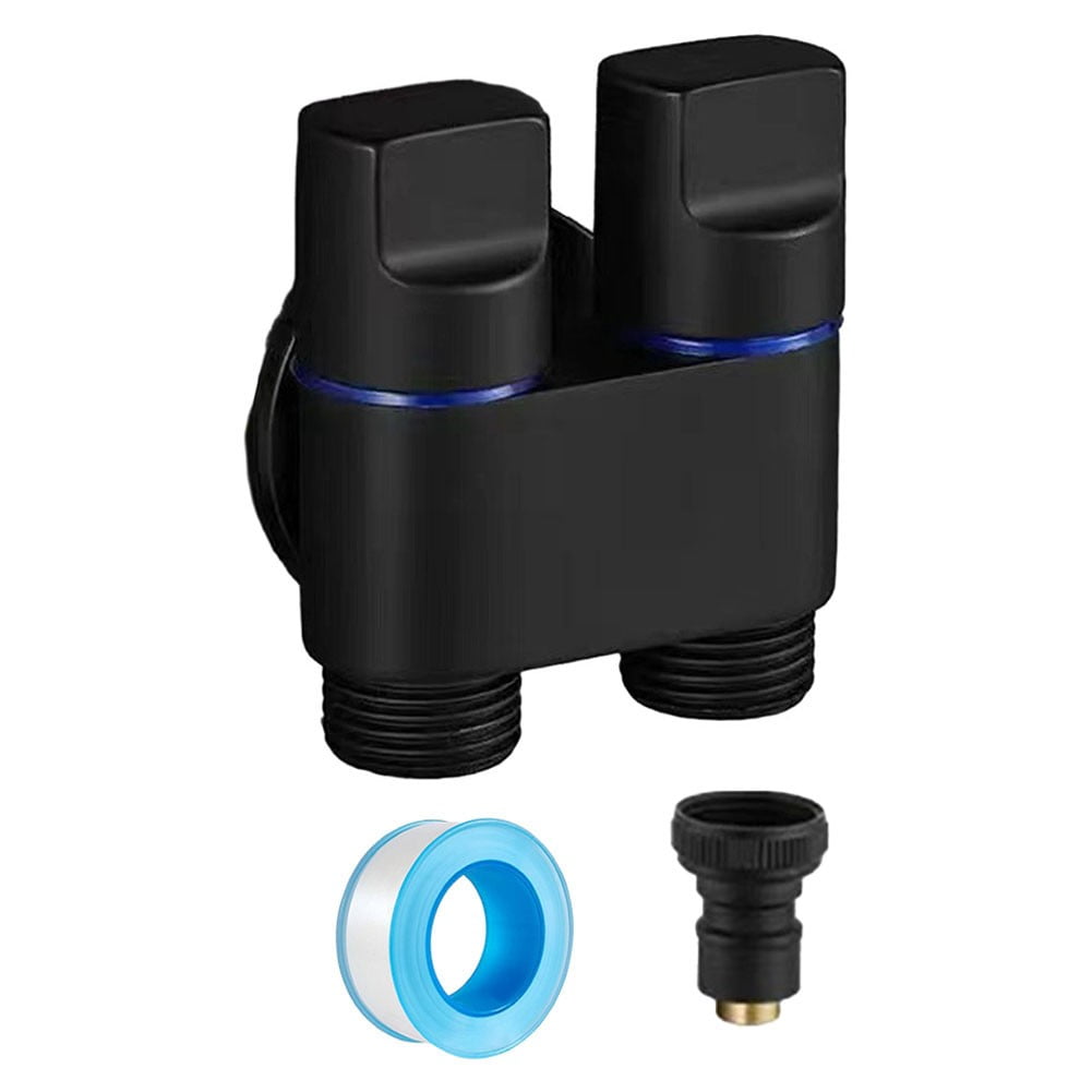ZHIMAO 1 In 2 Out Double Control Washing Machine Faucet G1/2 Toilet ...