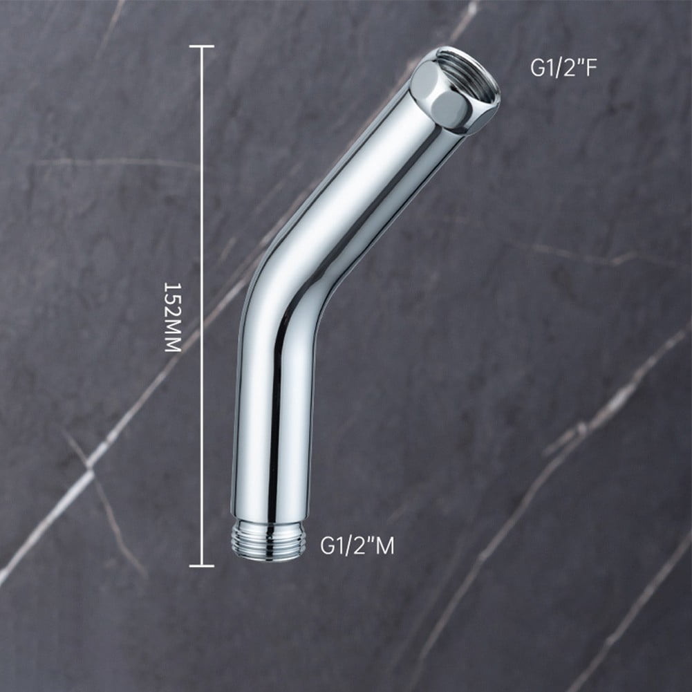 ZHIMAO 135° Shower Elbow Hand Shower Top Spray Adapter Chrome Shower ...