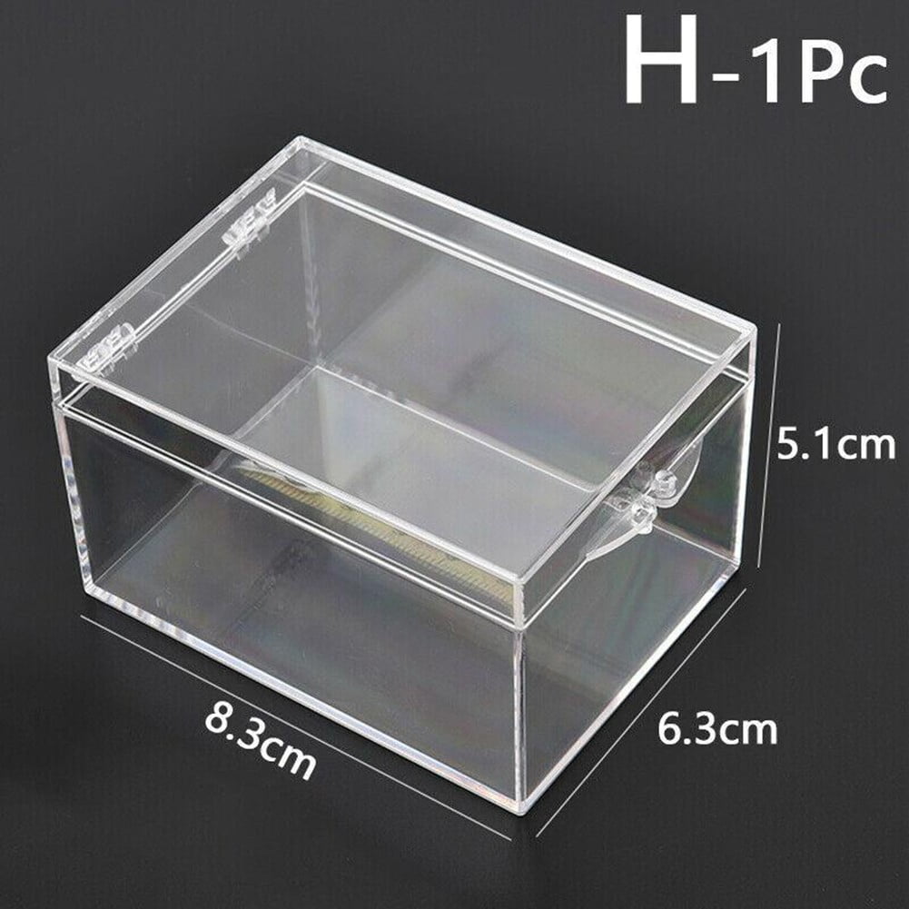 ZHIMAO 1pc Clear Plastic Box Rectangular Specimen Display Desktop ...