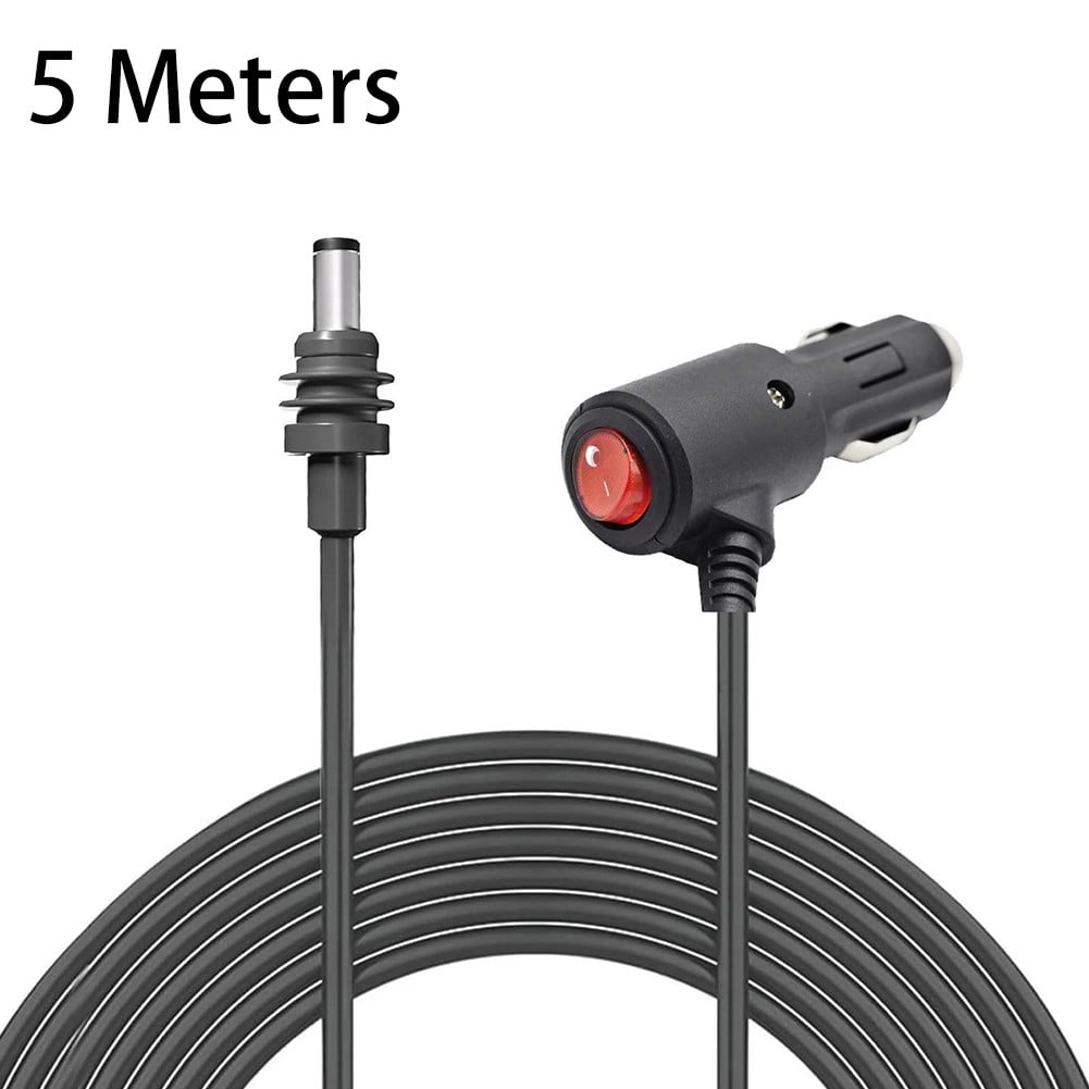ZHIMAO 3/5m DC Car Power Cable With Switch PVC Pure Copper 12-48V Power ...