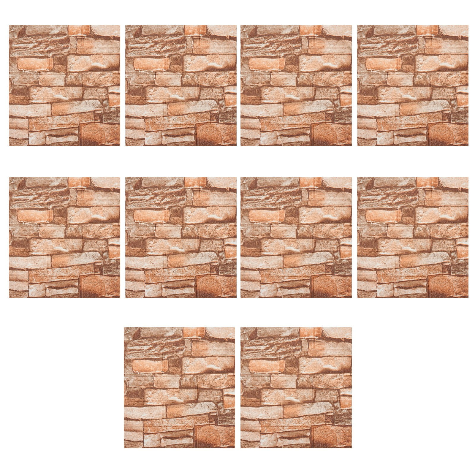 ZHIMAO 3D Wall Stick Panels Brick Decoration Living Room PE Foam Peel ...