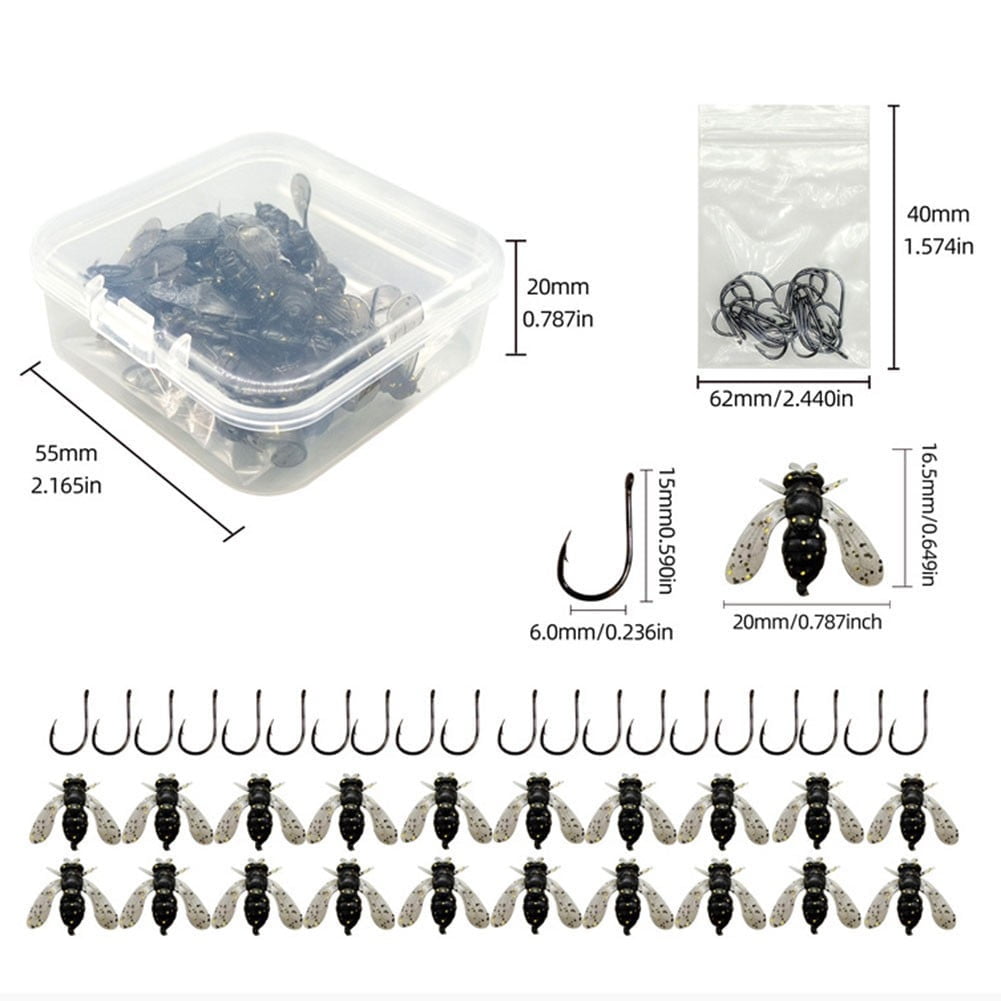 ZHIMAO 8pcs Clear Plastic Bobbers for Sinking Fly Fishing Floats 5g/10g ...