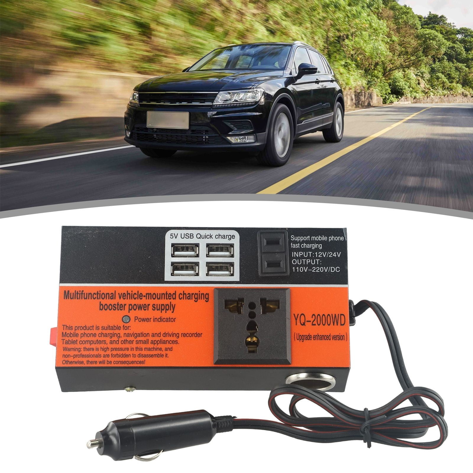 ZHIMAO Car Converter Power Inverter Voltage Transformer Car Power ...