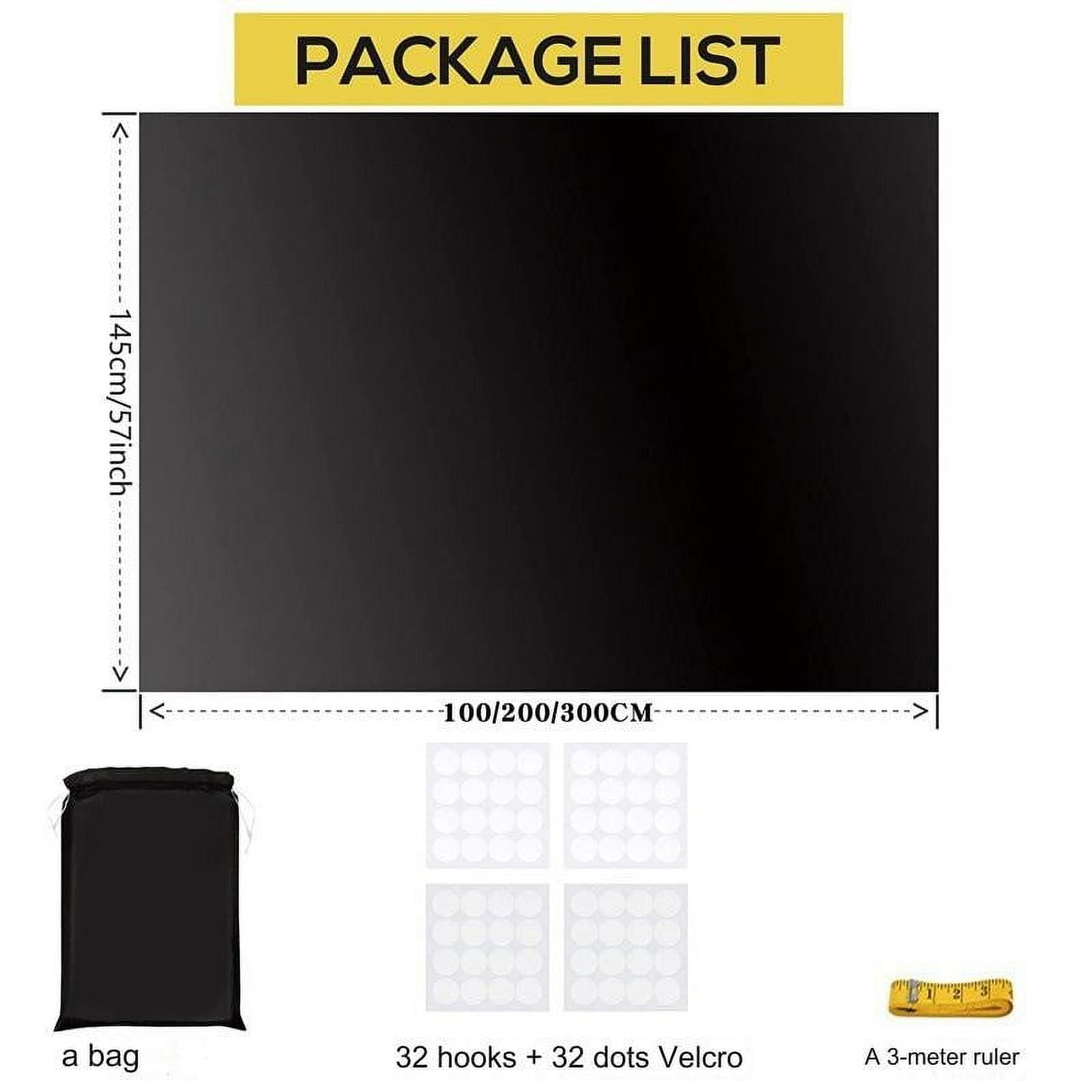 ZHIMAO Cut To Size Blackout Blinds Portable Blackout Curtains 100% Shading Effect blackout 145cm ...