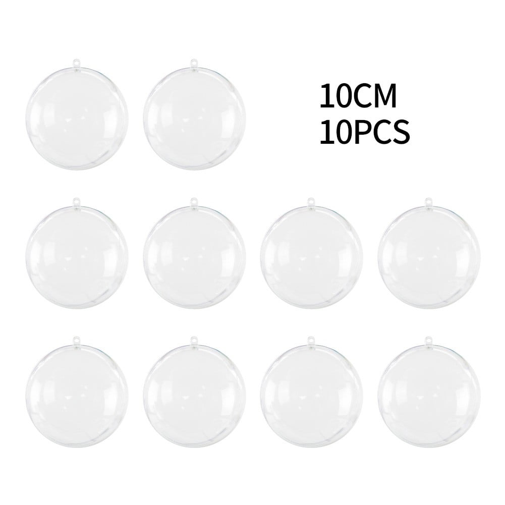 ZHIMAO DIY Clear Plastic Wedding Favours Fillable Baubles for Christmas ...