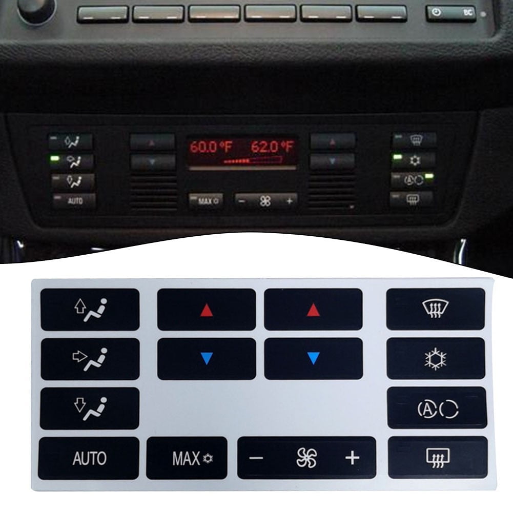 ZHIMAO Dashboard A/C Button Repair Kit Stickers For BMW E39 E53 Dash ...
