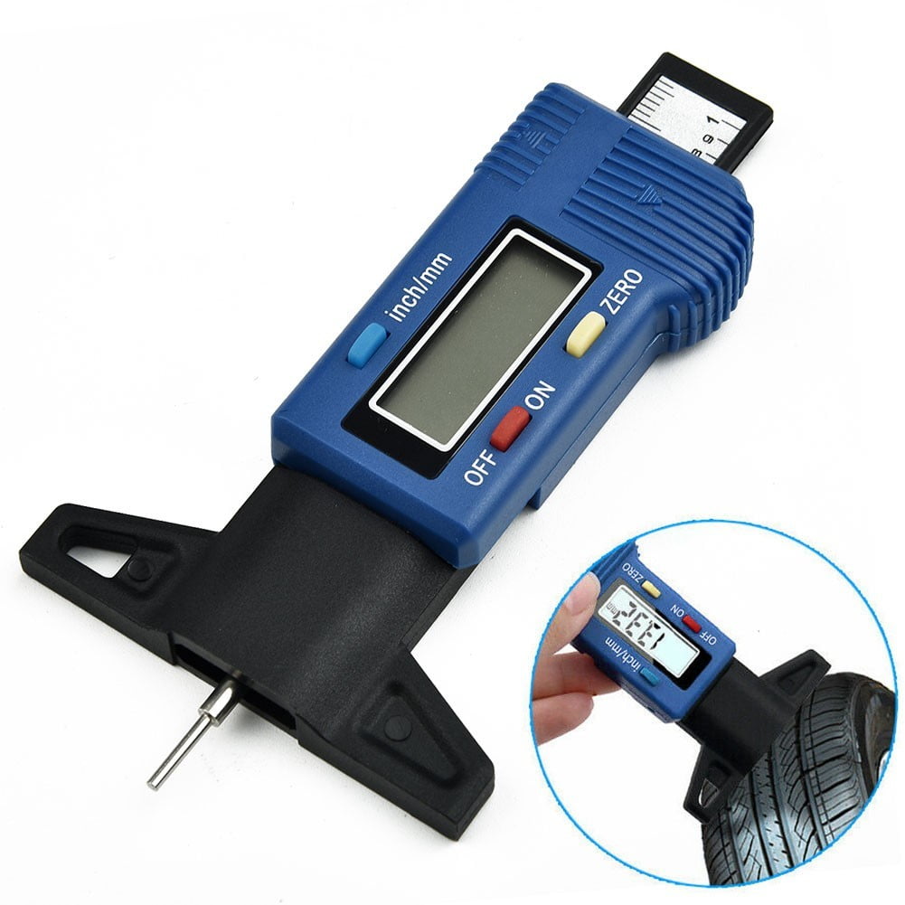 ZHIMAO Digital Tyre Depth Gauge Tread Checke Car Motorbike Tester Brake ...