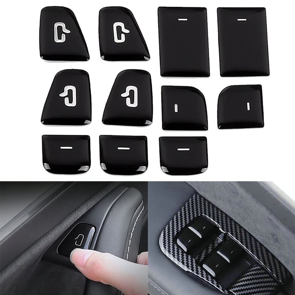 ZHIMAO For Tesla Lift Button Panel Patch Black 11Pcs set 2017-2023 ...